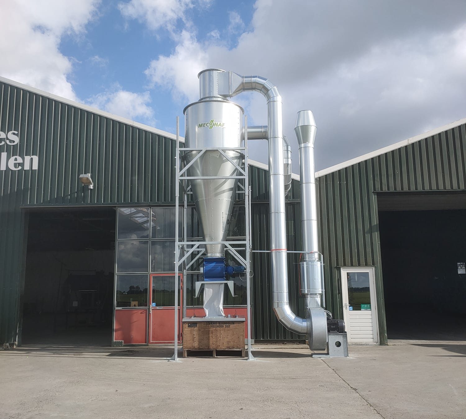 Cycloon stofafzuiging met kistopvang | Meconaf Afzuiginstallaties